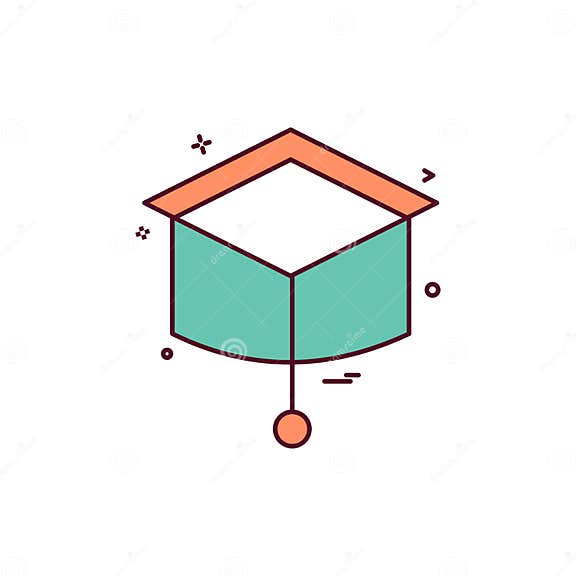 Convocation Icon Design Vector Stock Vector - Illustration of graduate ...