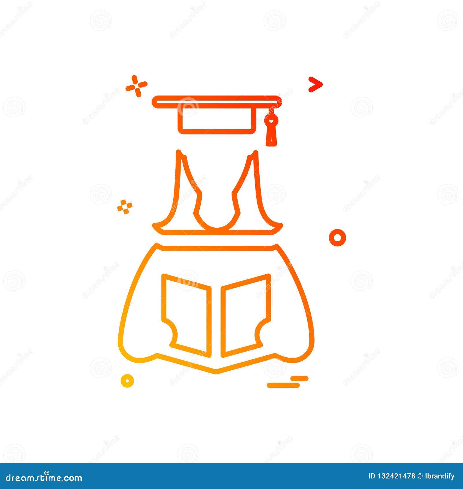 Convocation Icon Design Vector Stock Vector - Illustration of diploma ...