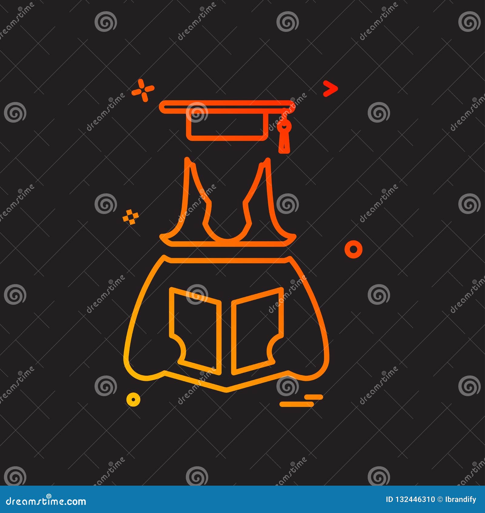 Convocation Icon Design Vector Stock Vector - Illustration of icon ...