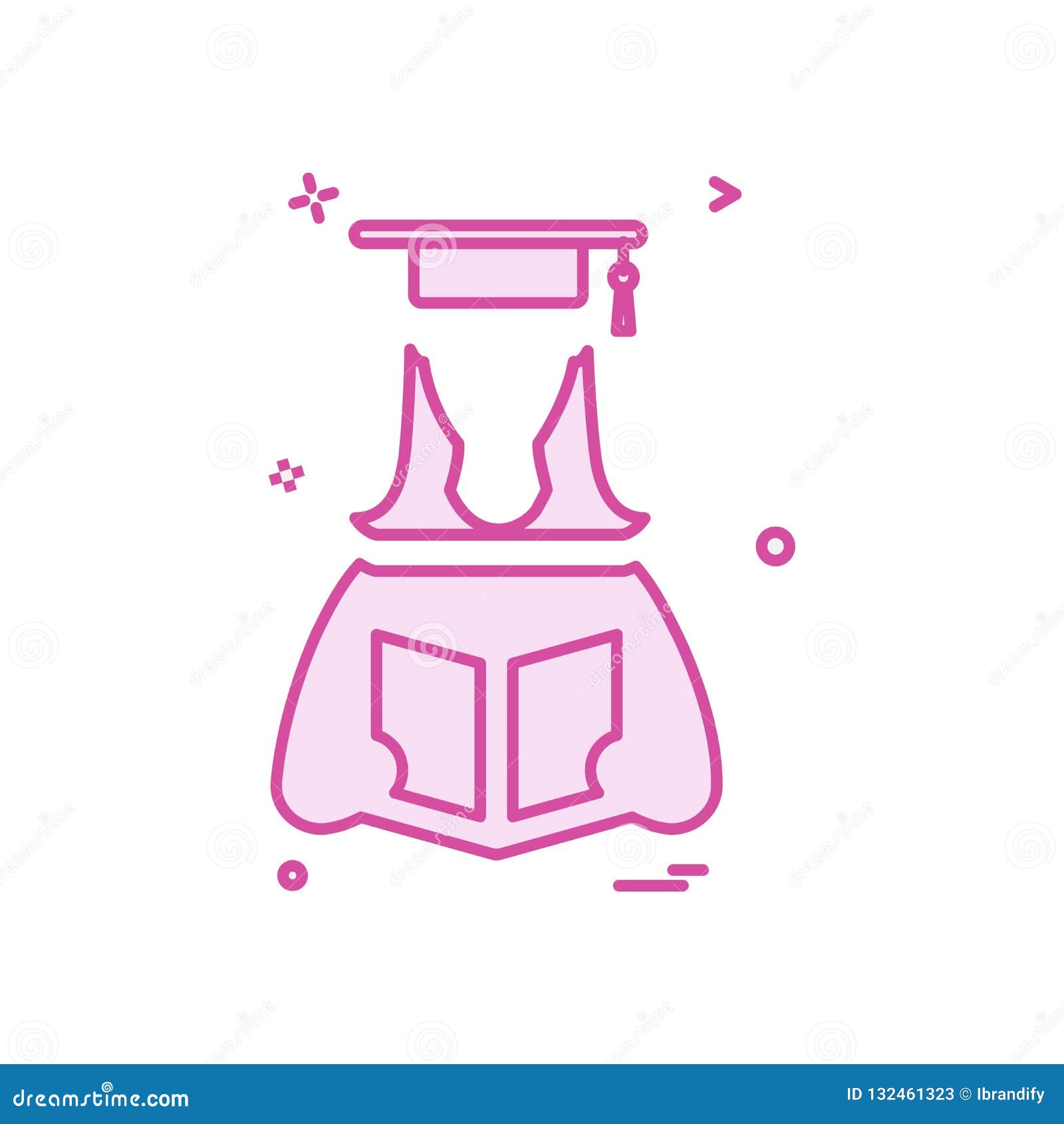 Convocation Icon Design Vector Stock Vector - Illustration of ceremony ...