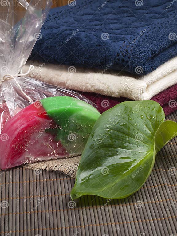 Convolute towels stock image. Image of white, relax, natural - 18514719