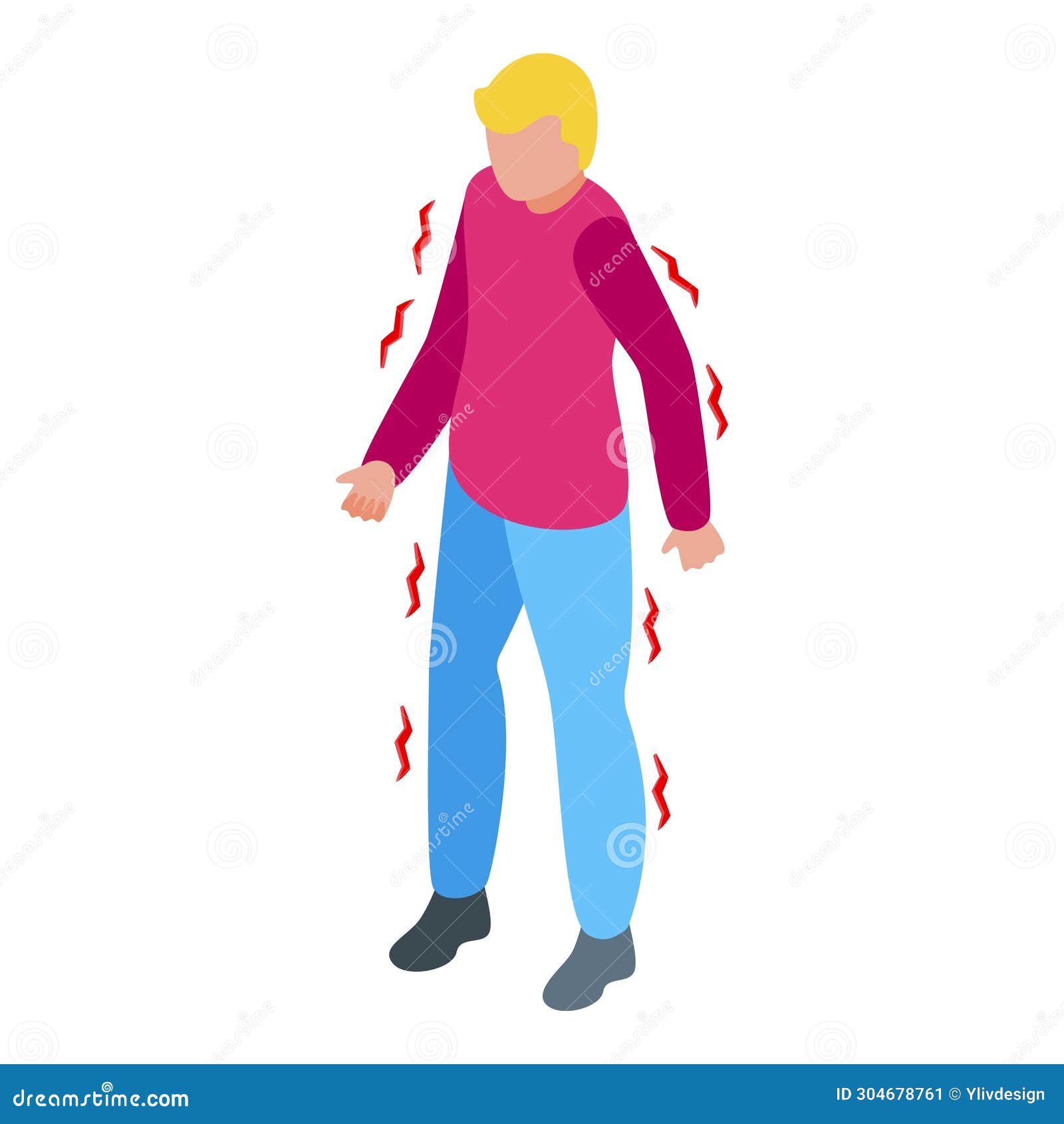 Convulsion All Body Icon Isometric Vector. First Aid Injury Stock ...
