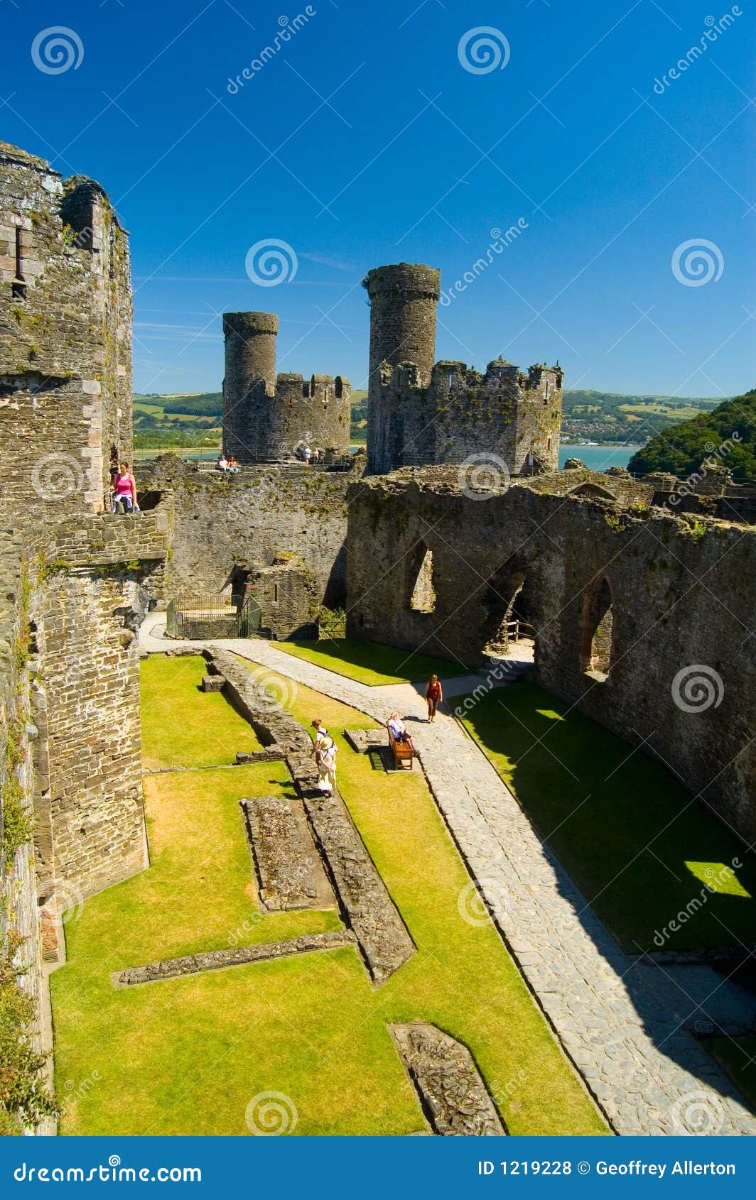 Conway castle stock photo. Image of wales, fortified, interior - 1219228