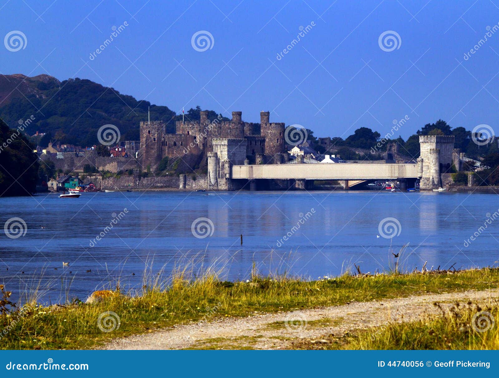 Conway Castle stock photo. Image of landscape, landmark - 44740056