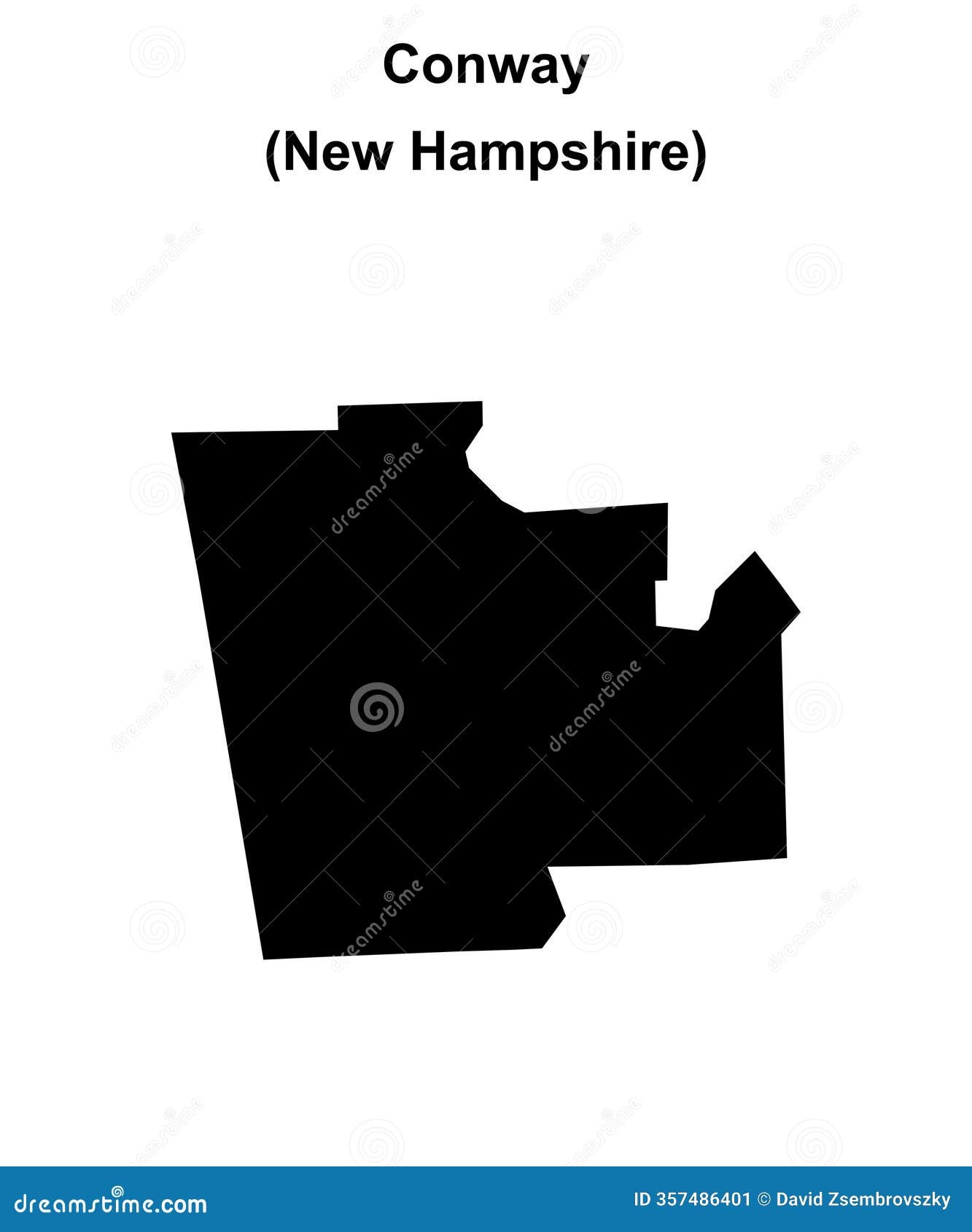 Conway outline map stock vector. Illustration of conway - 357486401