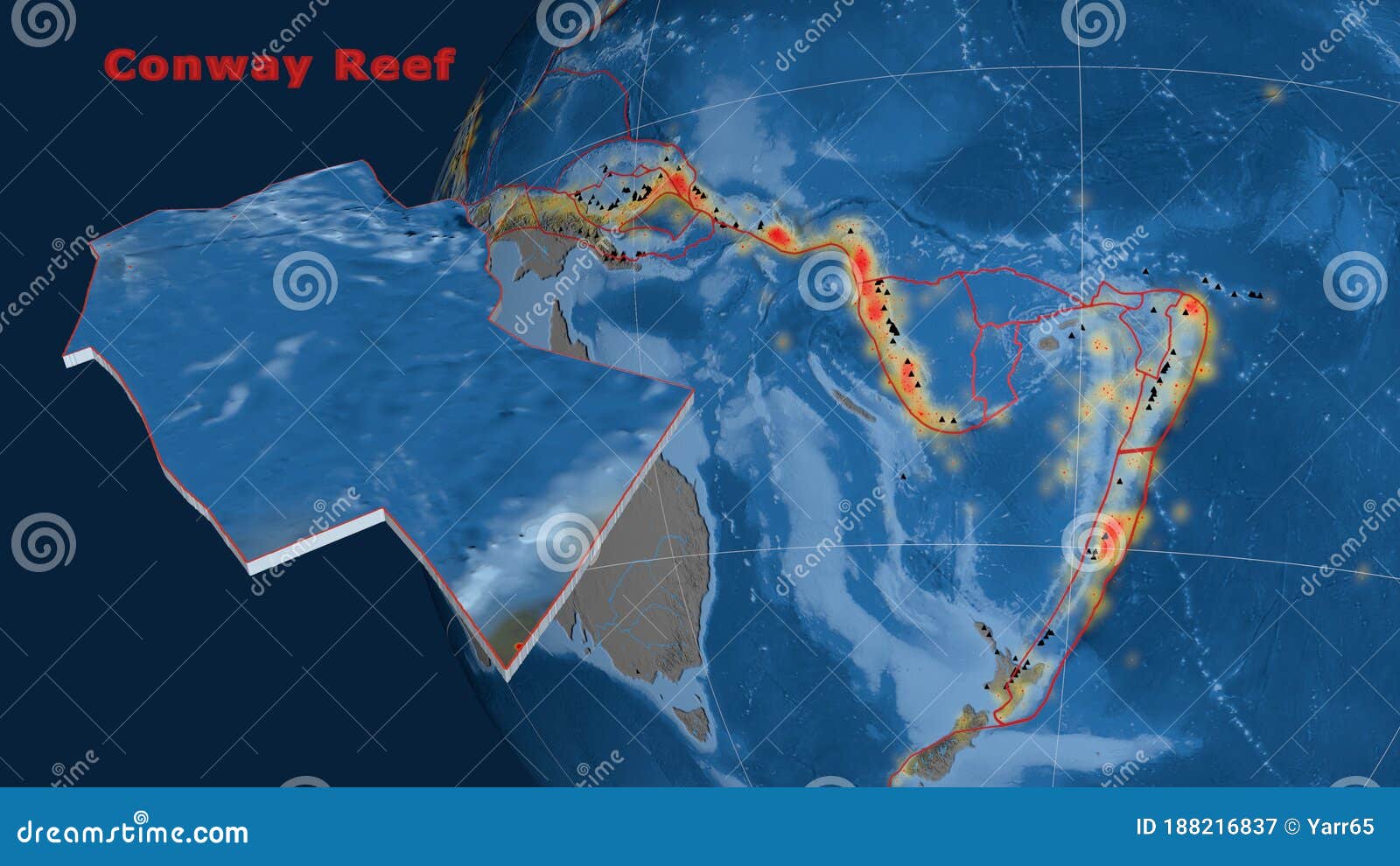Conway Reef Plate Described and Presented - Topo and Bathy Stock ...