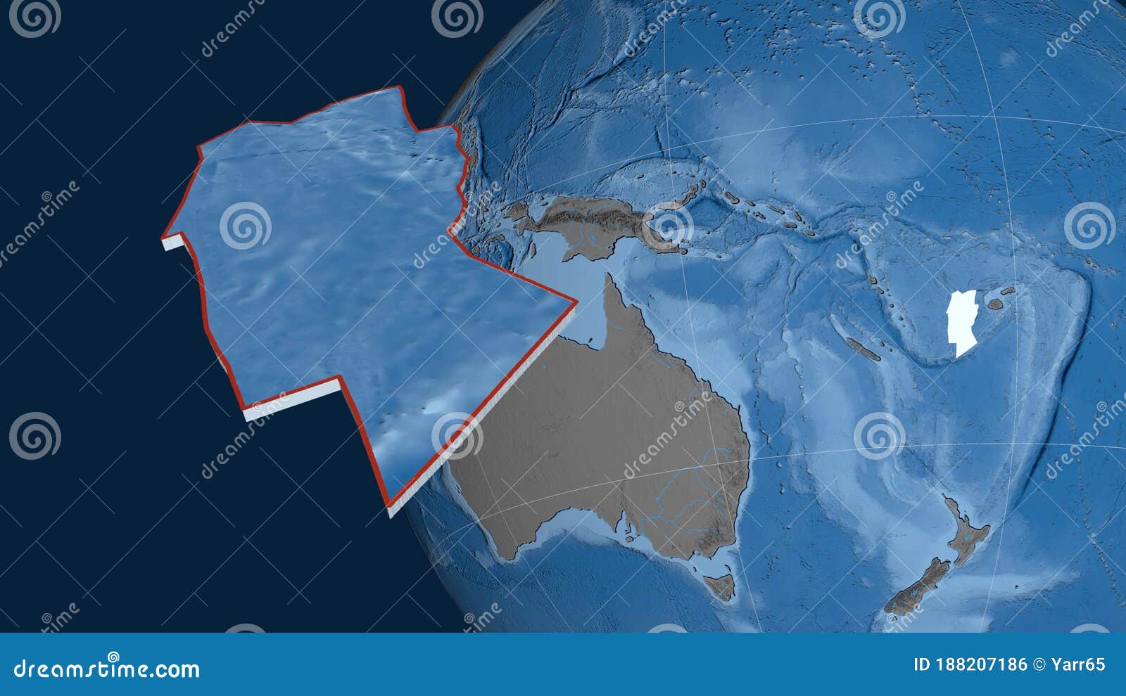 Conway Reef Plate Presented - Topo and Bathy Stock Illustration ...