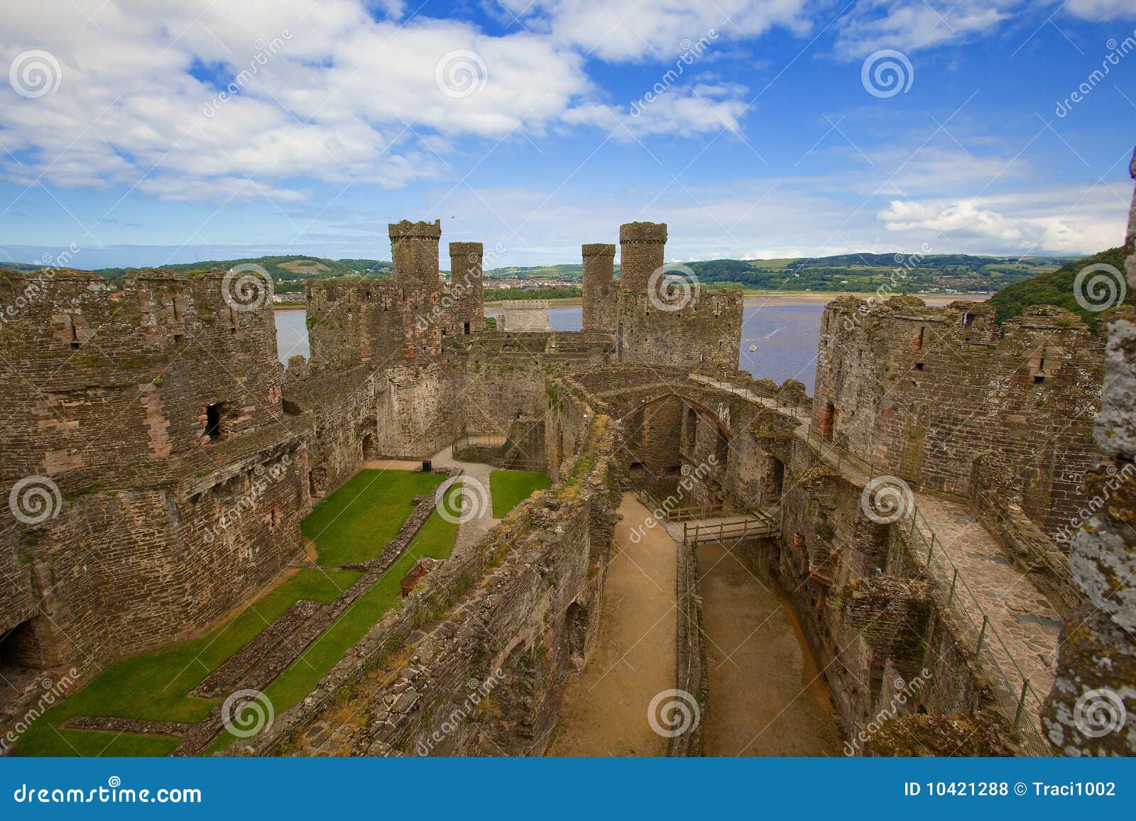Conwy Castle stock photo. Image of conwy, ancient, ruins - 10421288