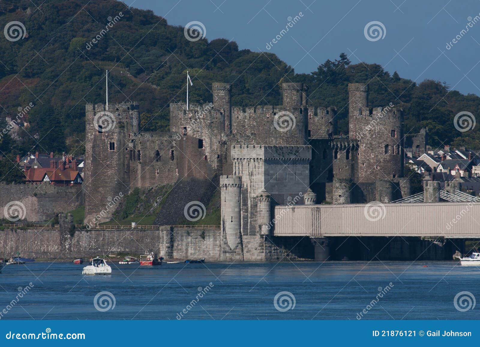 Conwy castle stock image. Image of north, sunshine, castle - 21876121