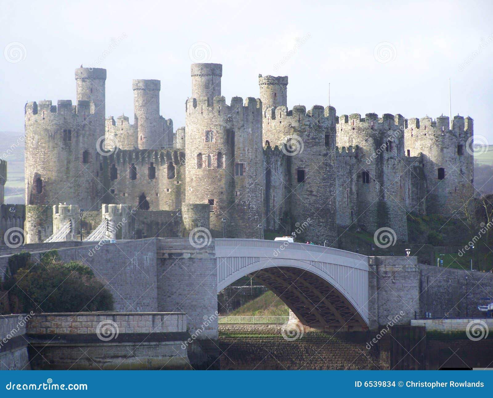 Conwy castle stock photo. Image of stone, buildings, turrets - 6539834