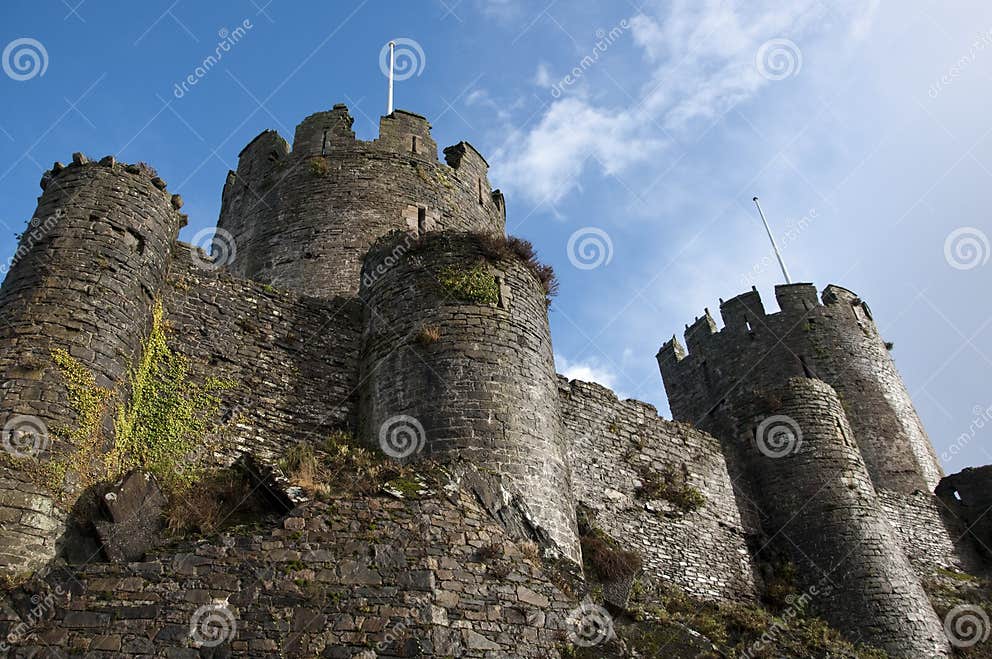 Conwy Castle in Wales stock photo. Image of north, stone - 11804290