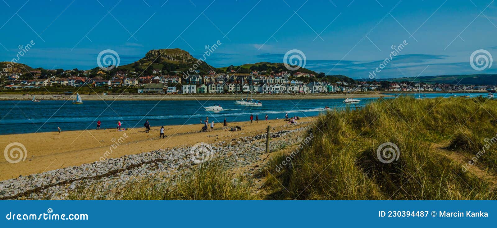 Conwy Morfa Beach in Wales on the Summer ,in the Nice Weather Editorial ...
