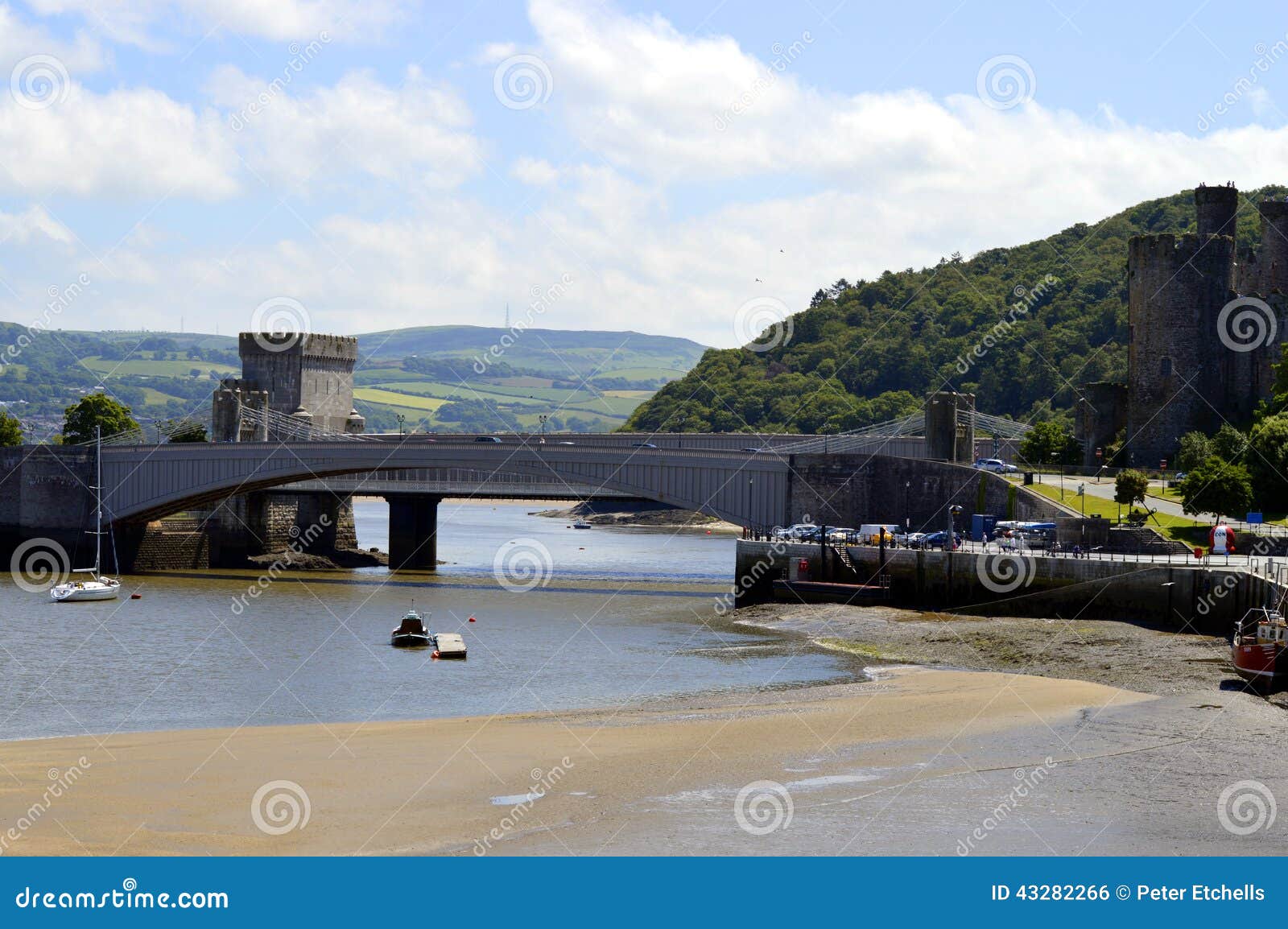 Conwy Suspension Bridge stock photo. Image of britain - 43282266