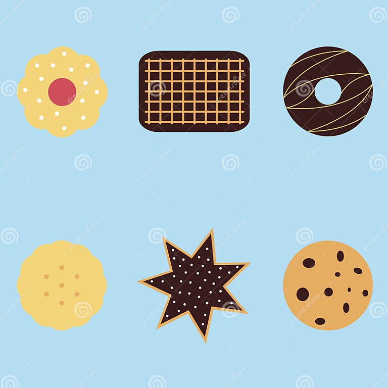 Coocies stock vector. Illustration of calories, chocolate - 81688884