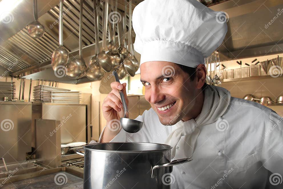 Cook stock photo. Image of ingredient, genuine, suit, person - 8856204