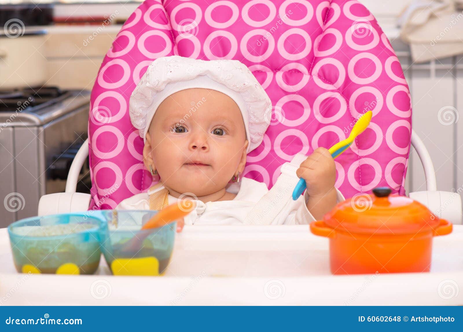 Cook baby stock photo. Image of chair, hand, baby, cooking - 60602648