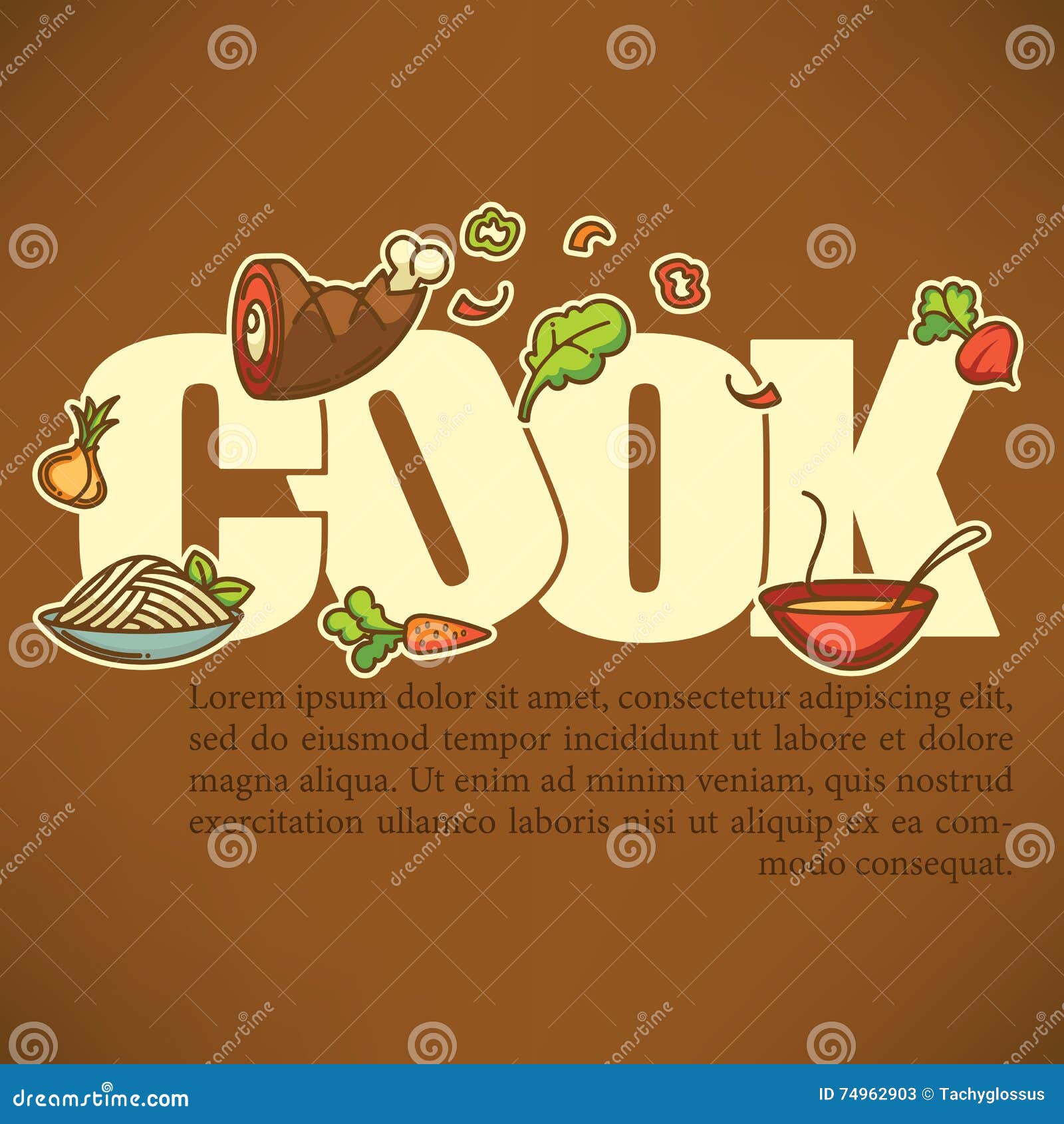Cook banner stock vector. Illustration of cooking, light - 74962903