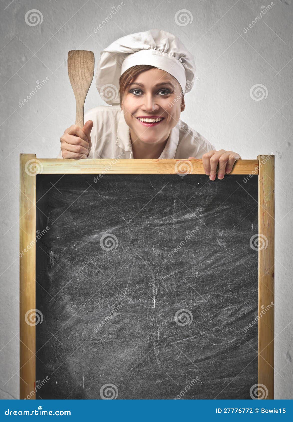 Cook Blackboard stock photo. Image of study, woman, smile - 27776772