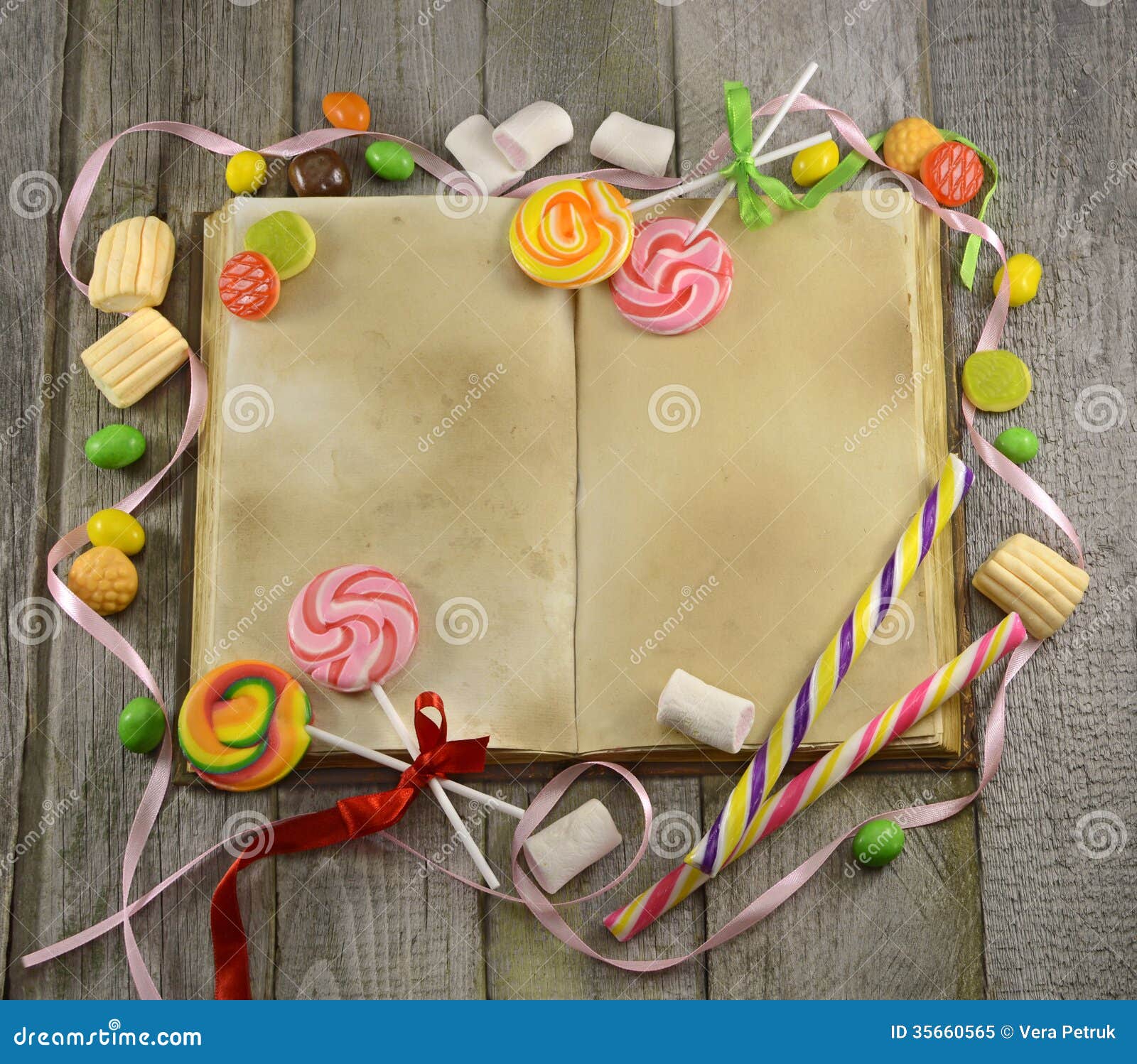 Cook book with candies stock image. Image of food, candies - 35660565