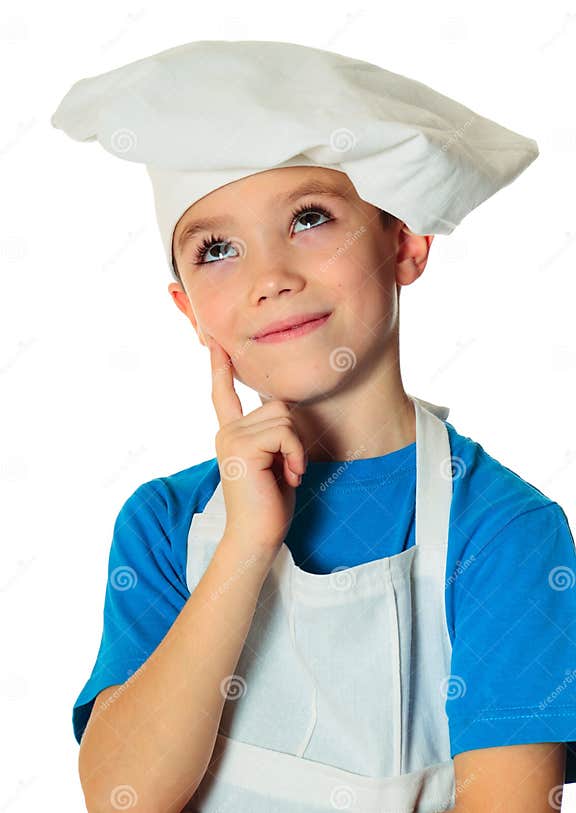 Cook boy stock photo. Image of uniform, kitchen, cheerful - 38007334