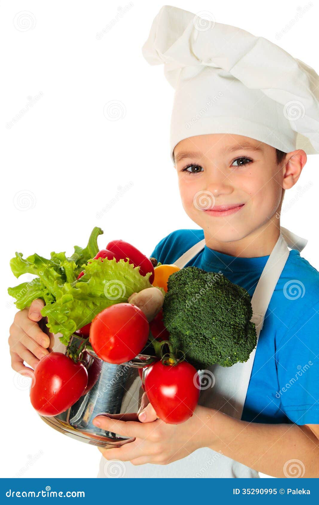 Cook boy stock image. Image of helper, nutrition, broccoli - 35290995
