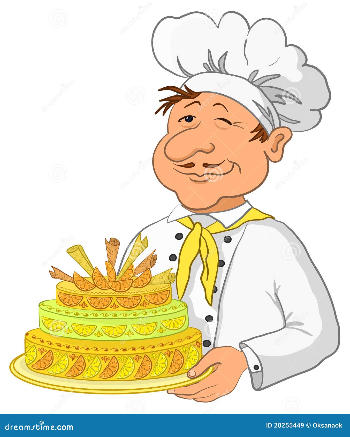 Cook with cake stock vector. Illustration of holiday - 20255449