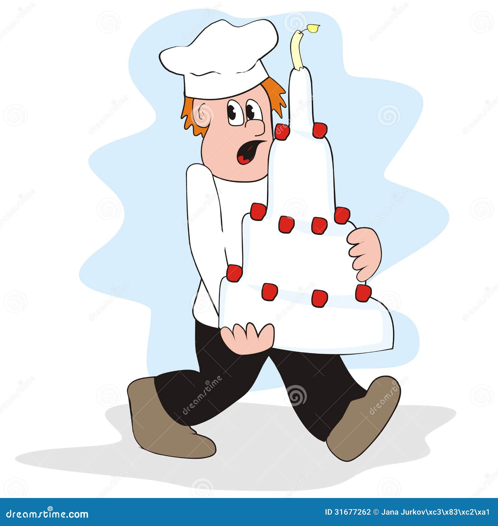 Cook - cake stock vector. Illustration of birthday, carry - 31677262