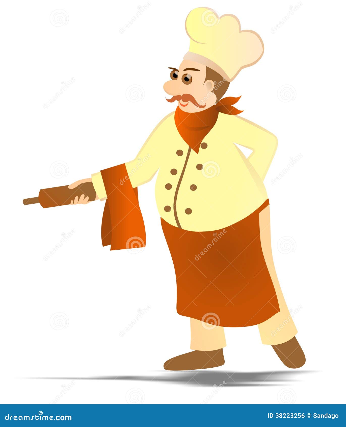 Cook cartoon stock vector. Illustration of illustrated - 38223256