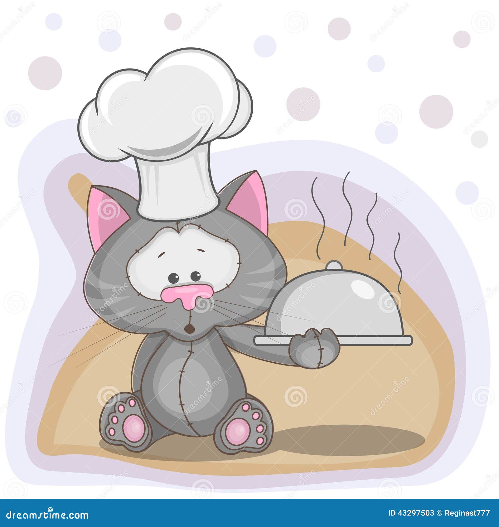 Cook Cat stock vector. Illustration of isolated, animals - 43297503