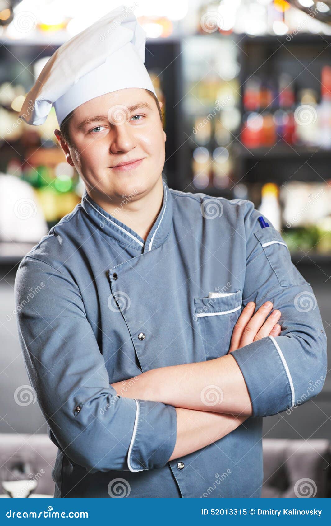 Cook chef at restaurant stock image. Image of indoors - 52013315