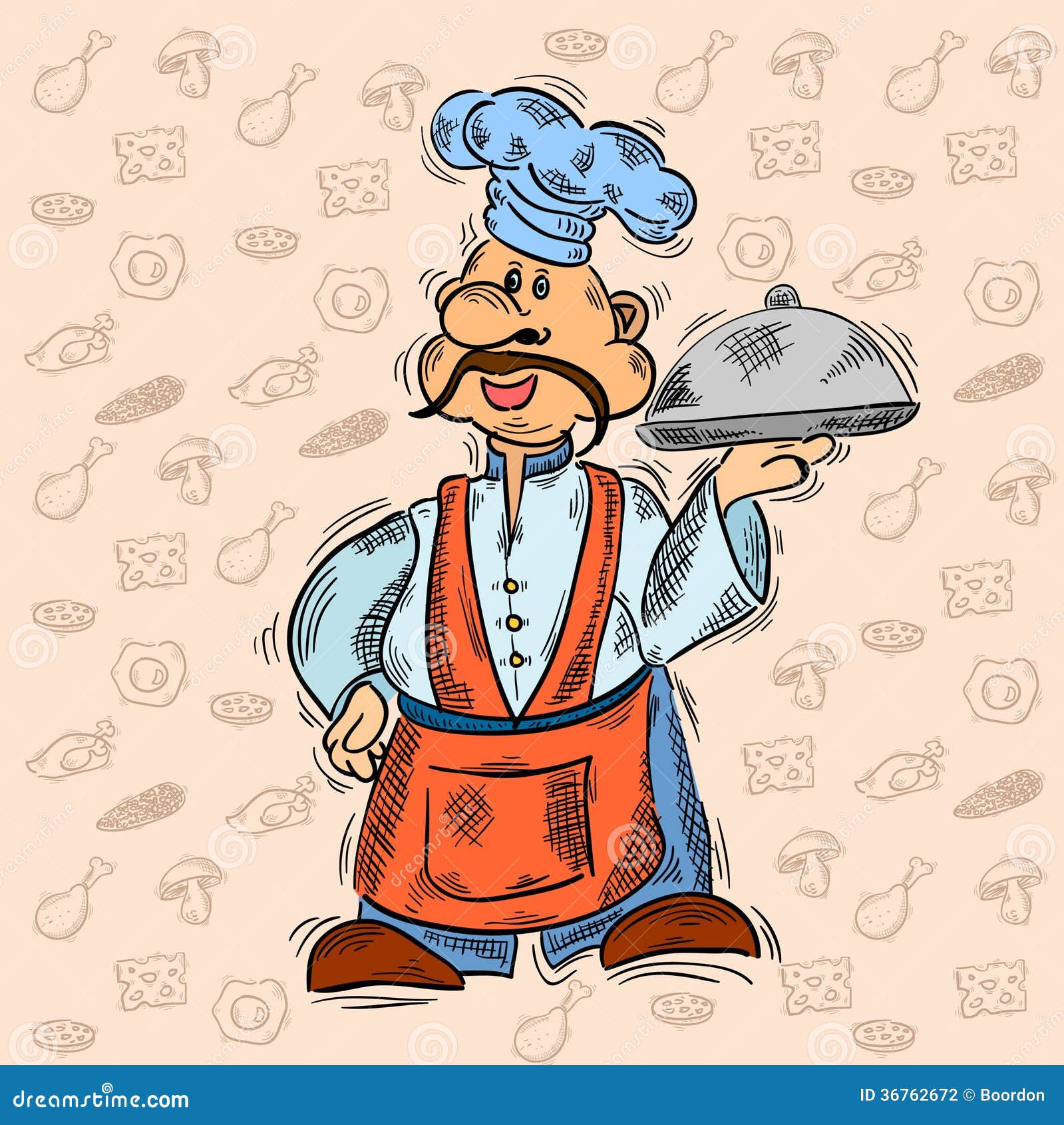 Cook chief meal stock vector. Illustration of vegetarian - 36762672