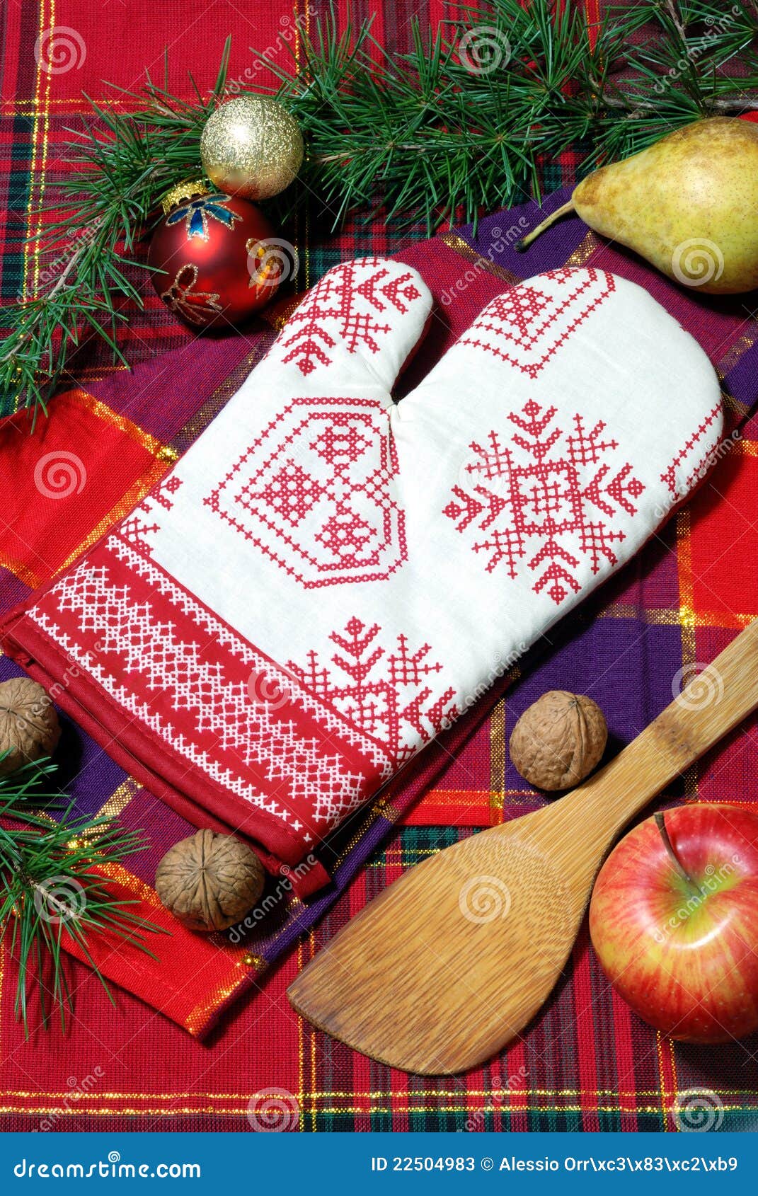 Cook at christmas stock image. Image of ladle, glover - 22504983