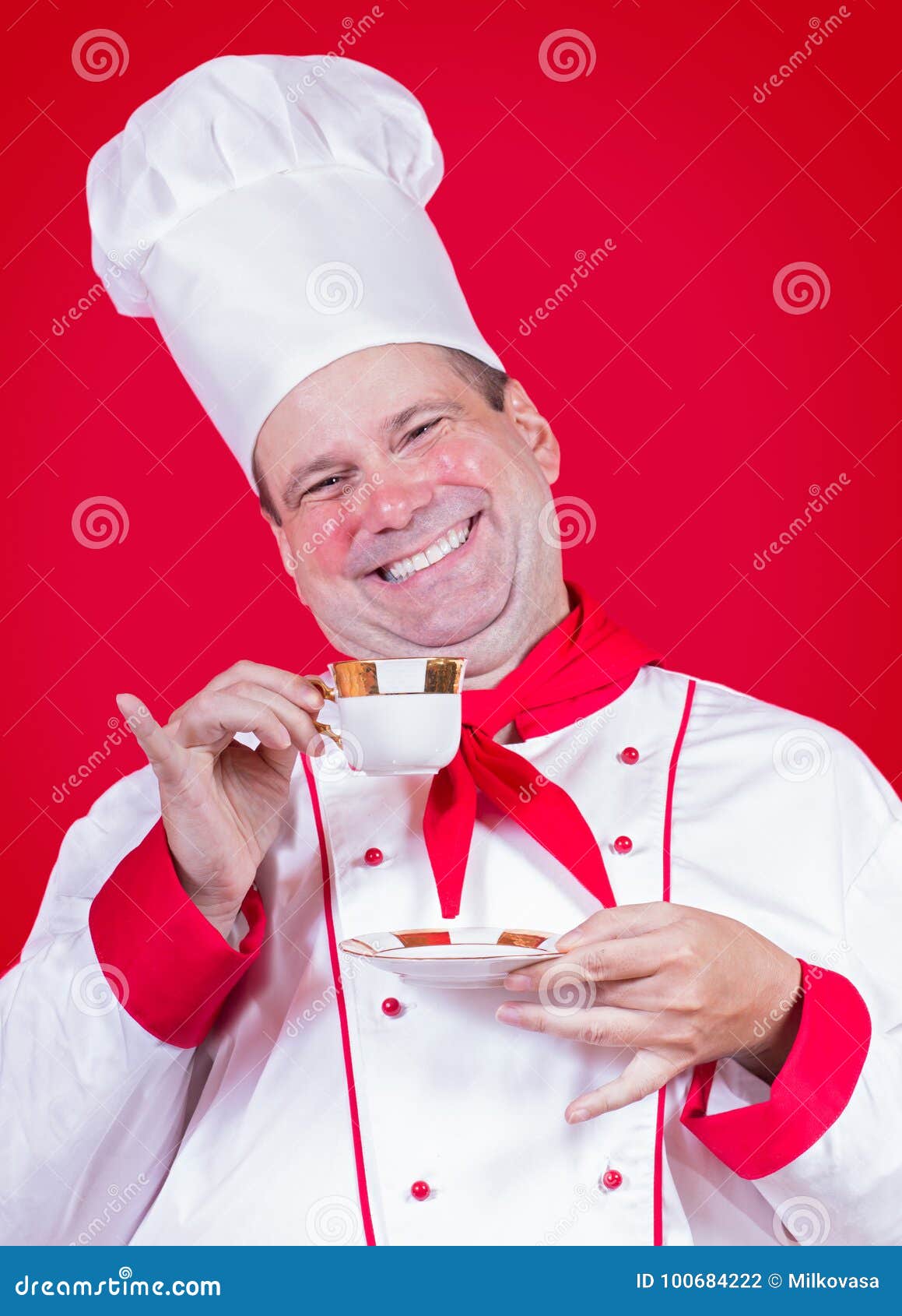 Cook with coffee stock photo. Image of caucasian, cuisine - 100684222