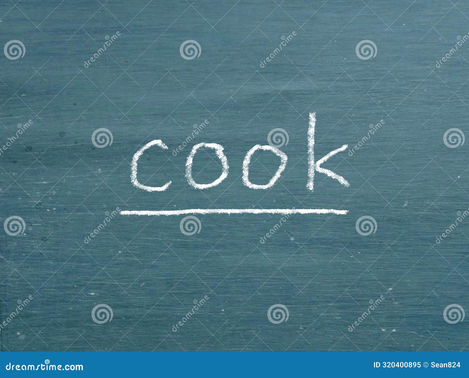 Cook Word, The Verb Expressing The Action, Children Education Concept ...