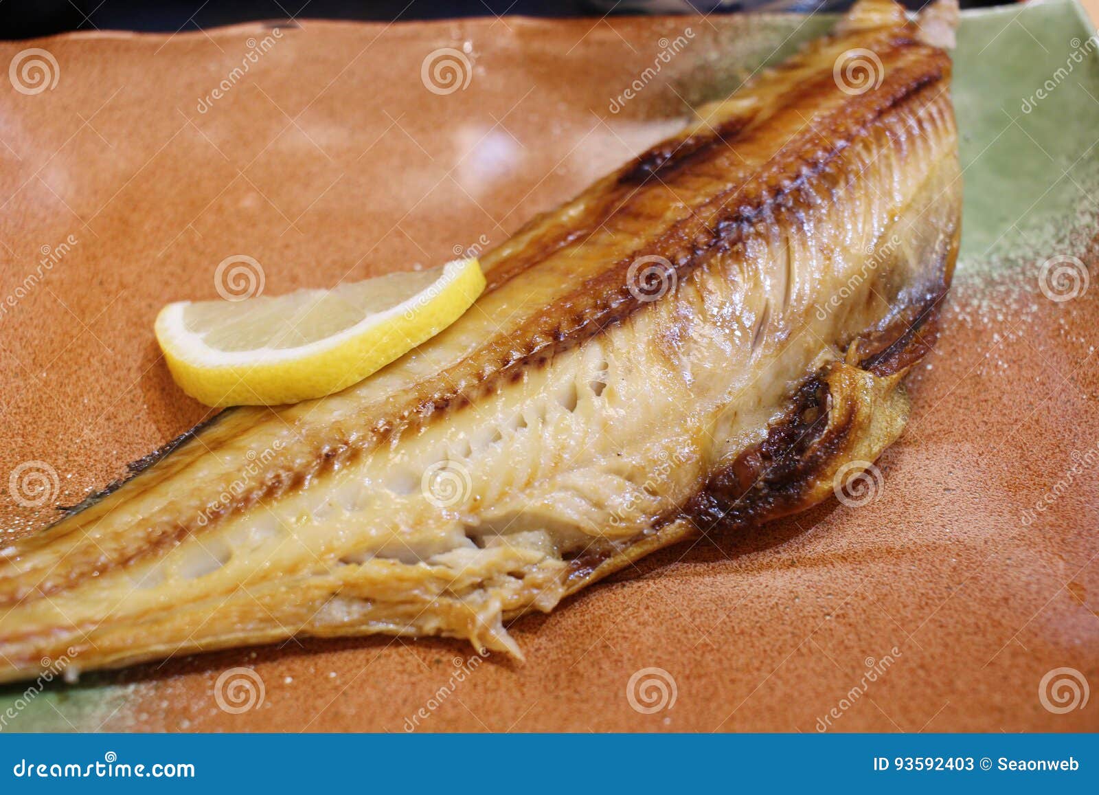 Cook Dried Fish with Price on Dish Stock Image - Image of restaurant ...