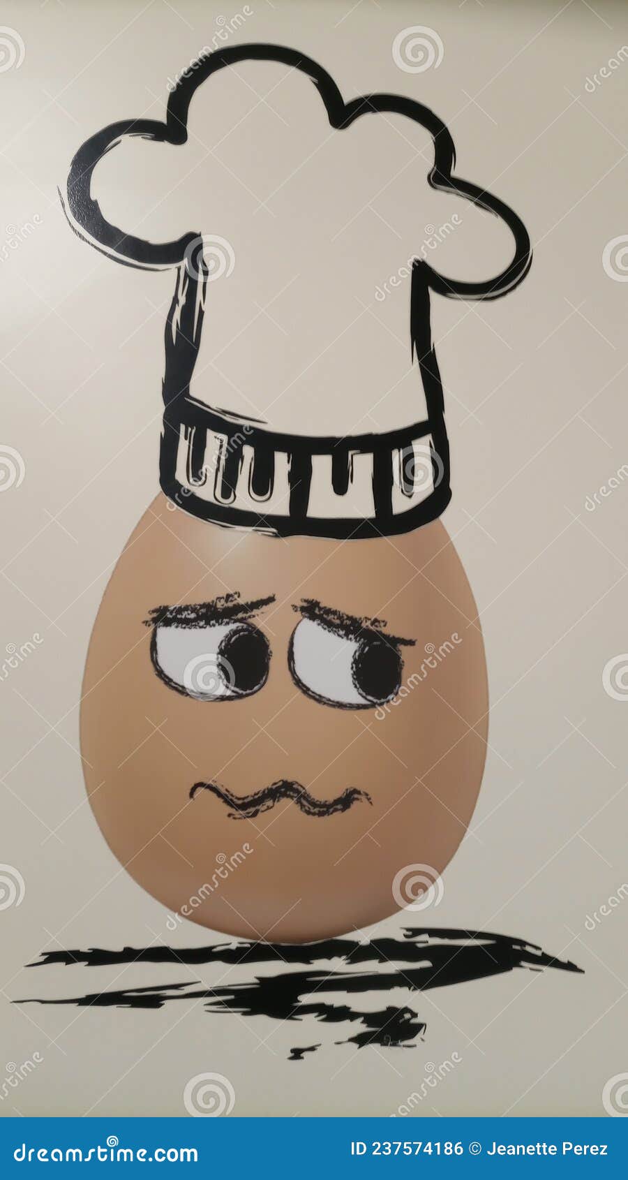 A cook egg. cartoon stock photo. Image of drawing, brown - 237574186