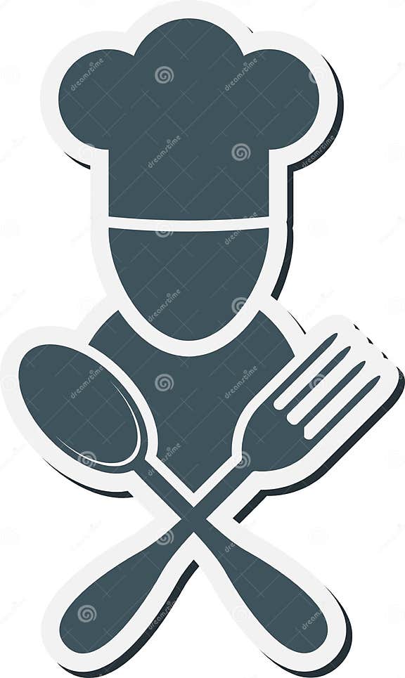 Cook emblem stock vector. Illustration of recipe, fork - 66032468