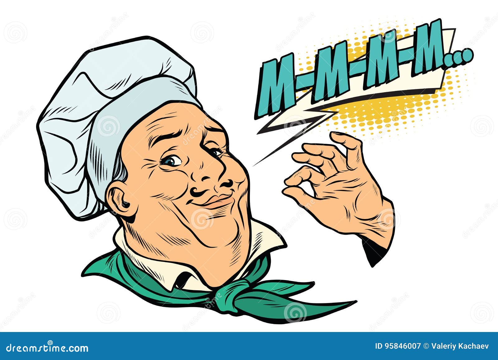Cook Gesture of Delicious Sensations Stock Vector - Illustration of ...
