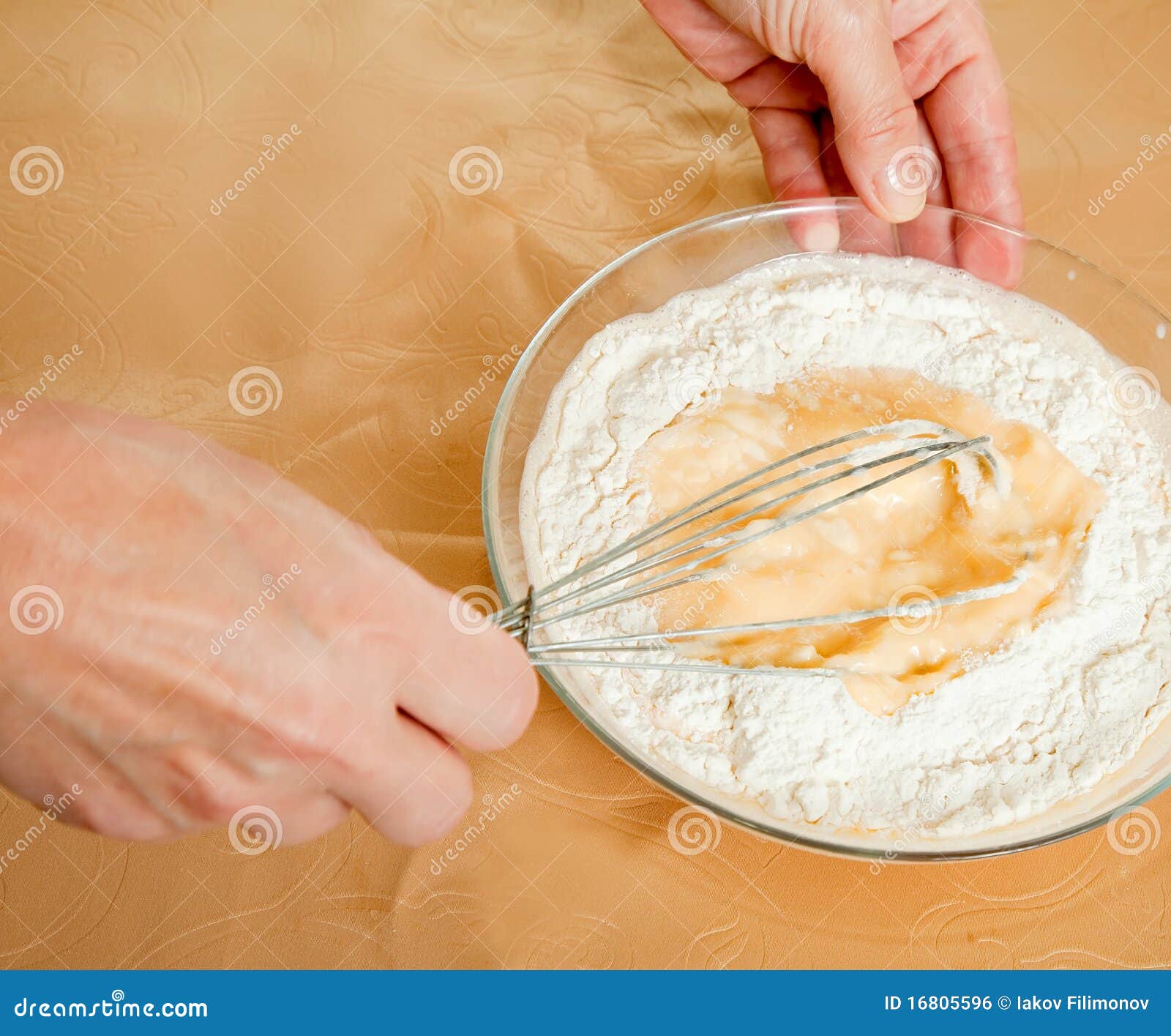 Cook Hands Beating Up Omelette Stock Photo - Image of fresh, plate ...