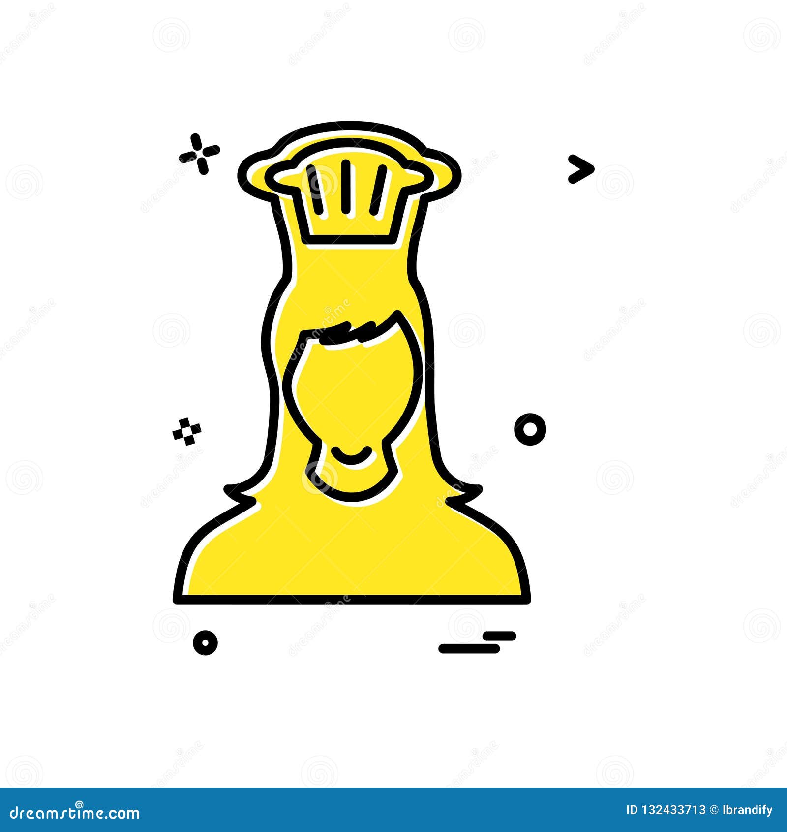 Cook icon design vector stock vector. Illustration of icon - 132433713