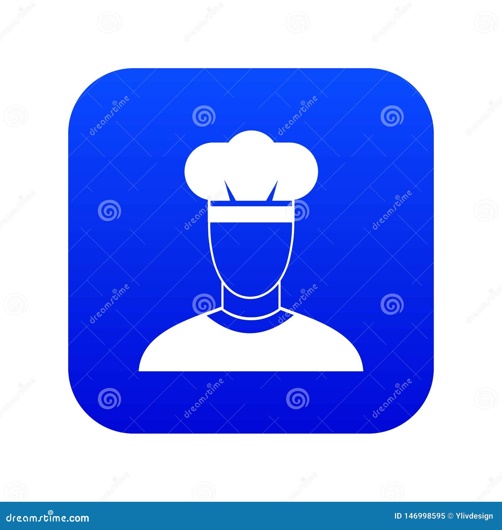 Cook icon digital blue stock vector. Illustration of isolated - 146998595