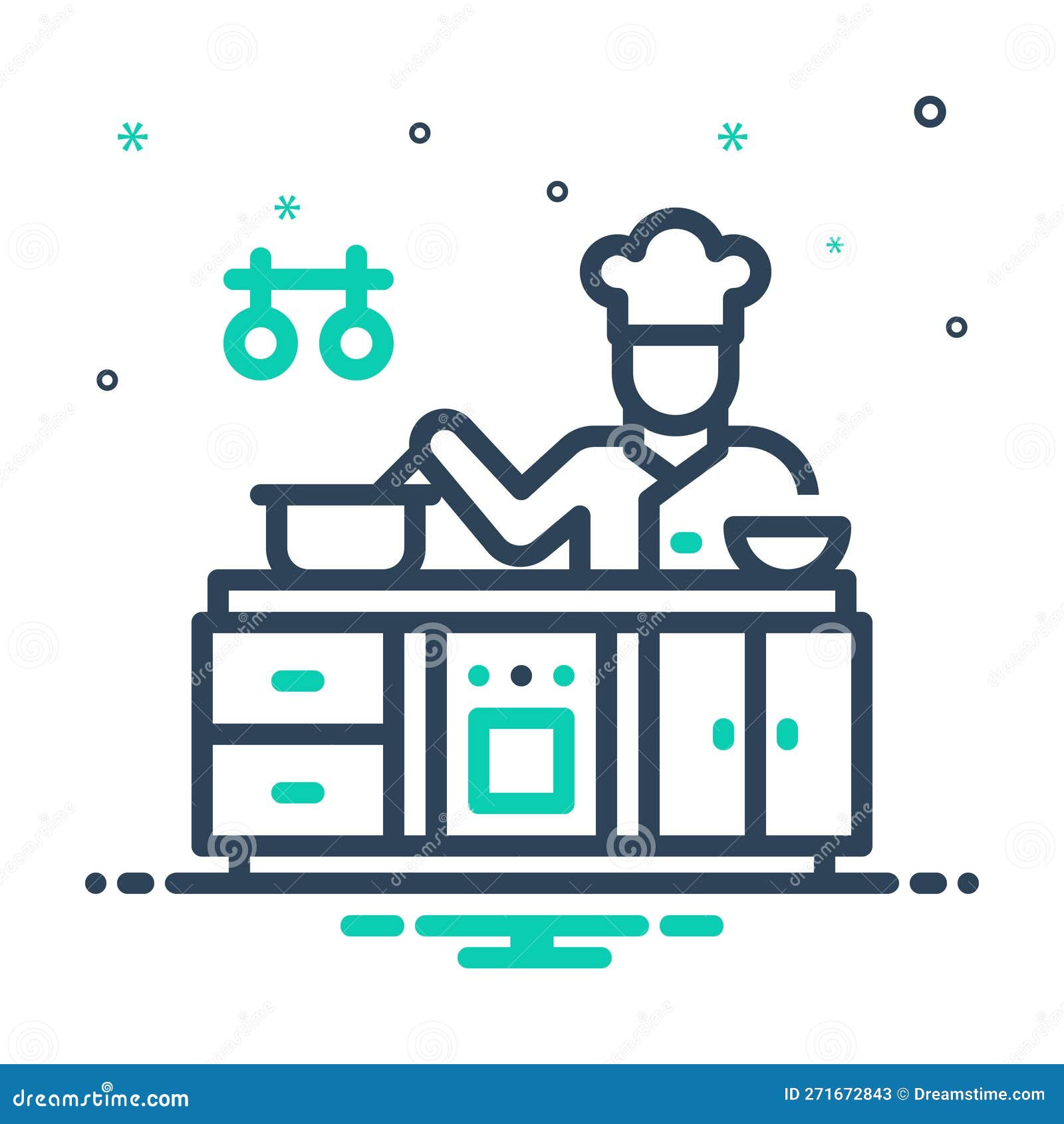 Mix Icon for Cook, Prepare and Baker Stock Illustration - Illustration ...