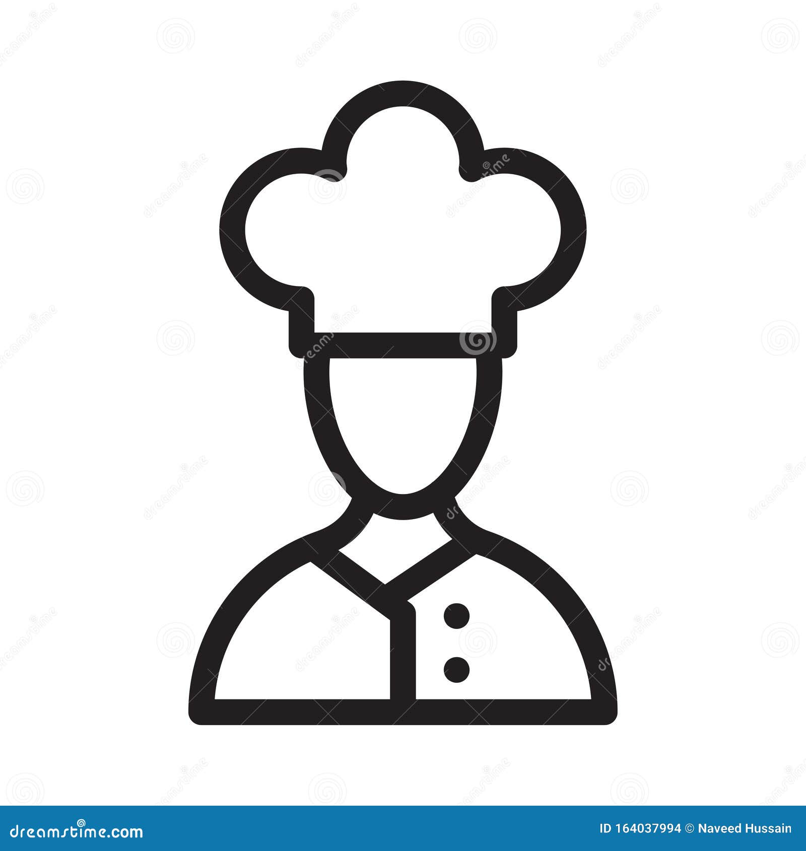 Cook vector thin line icon stock vector. Illustration of modern - 164037994