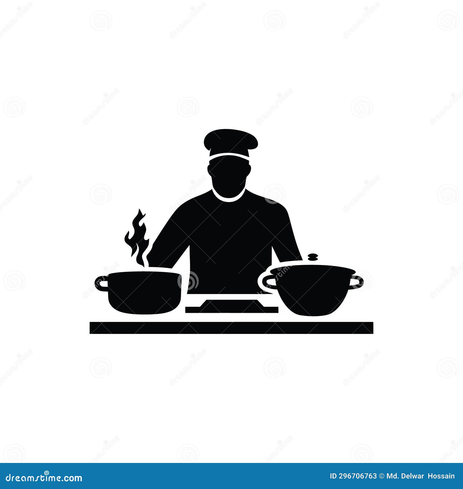 Cook Icon stock vector. Illustration of culinary, icon - 296706763