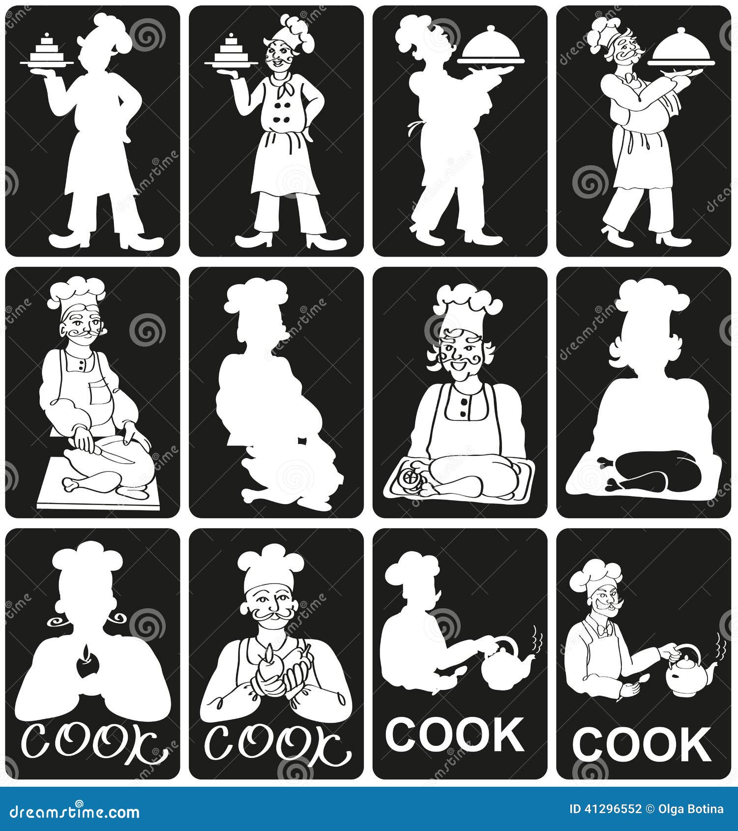Cook icons stock vector. Illustration of cafe, meat, teapot - 41296552