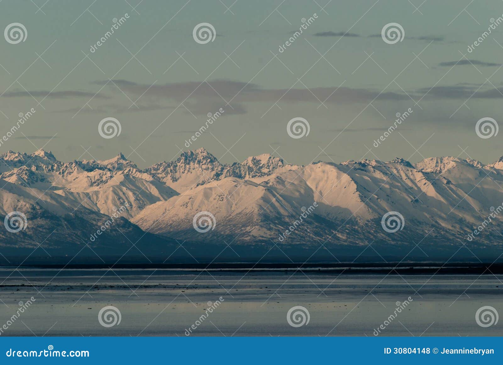 Cook Inlet Mountains stock photo. Image of alaska, early - 30804148