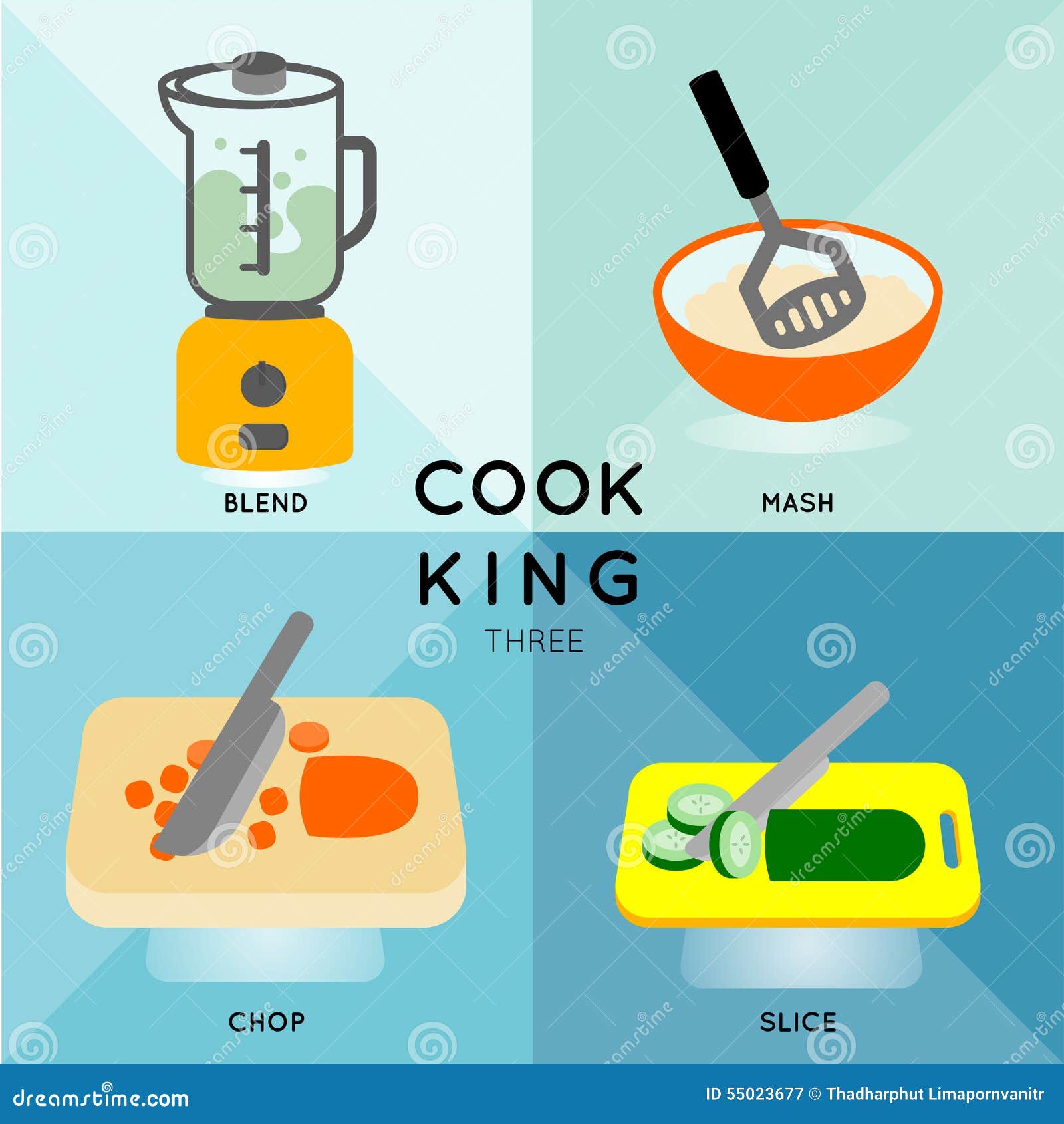 COOK KING THREE stock illustration. Illustration of chop - 55023677