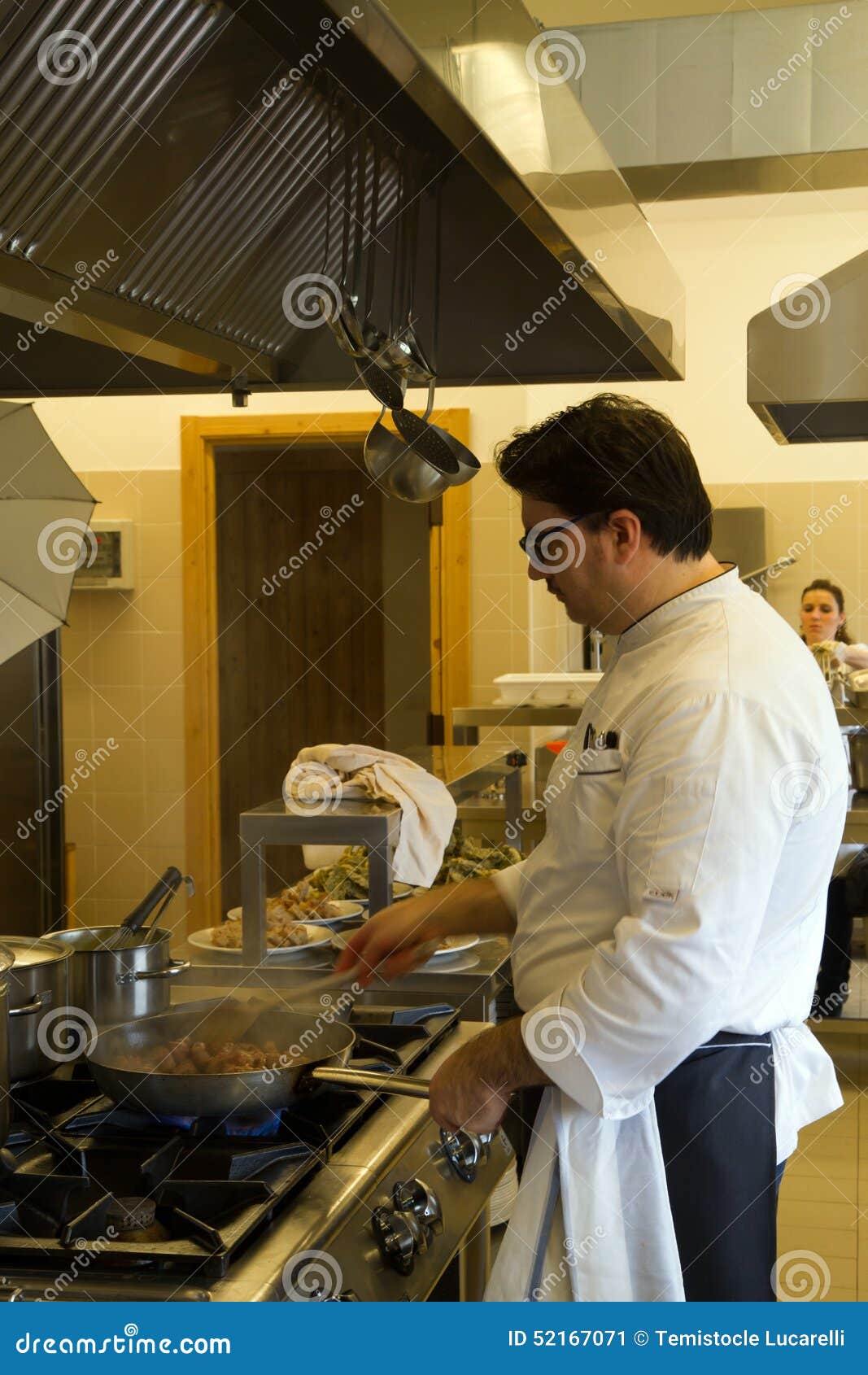 Cook in a kitchen stock image. Image of people, pastry - 52167071