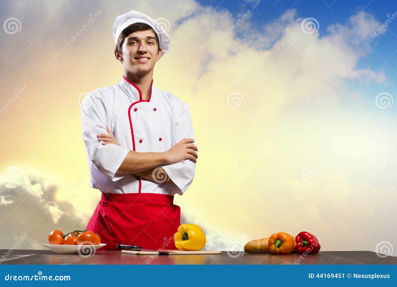 Cook at kitchen stock image. Image of occupation, active - 44169451