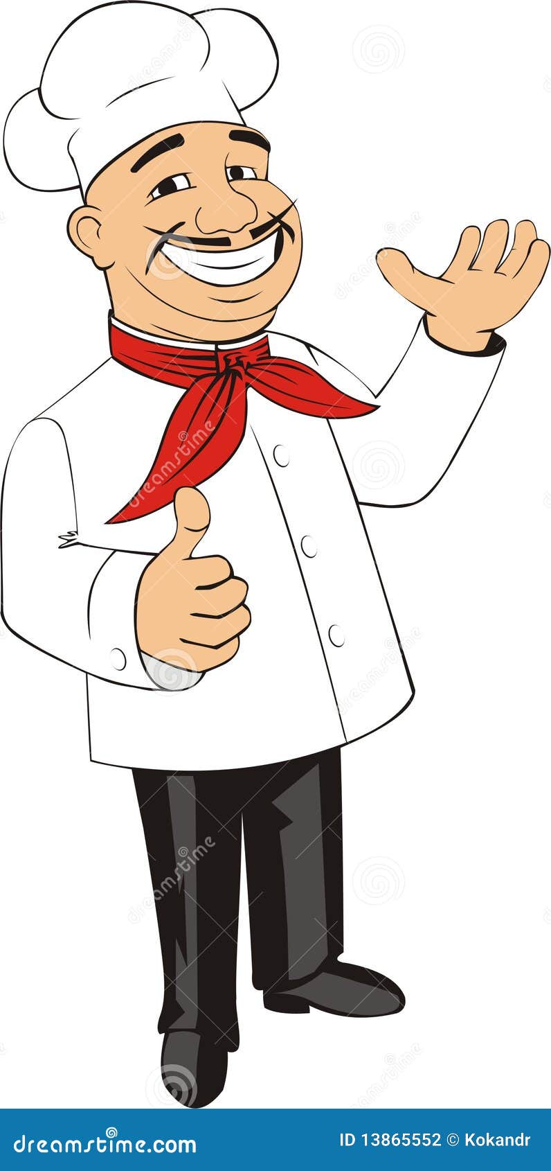 Cook man stock vector. Illustration of happy, tasty, dish - 13865552